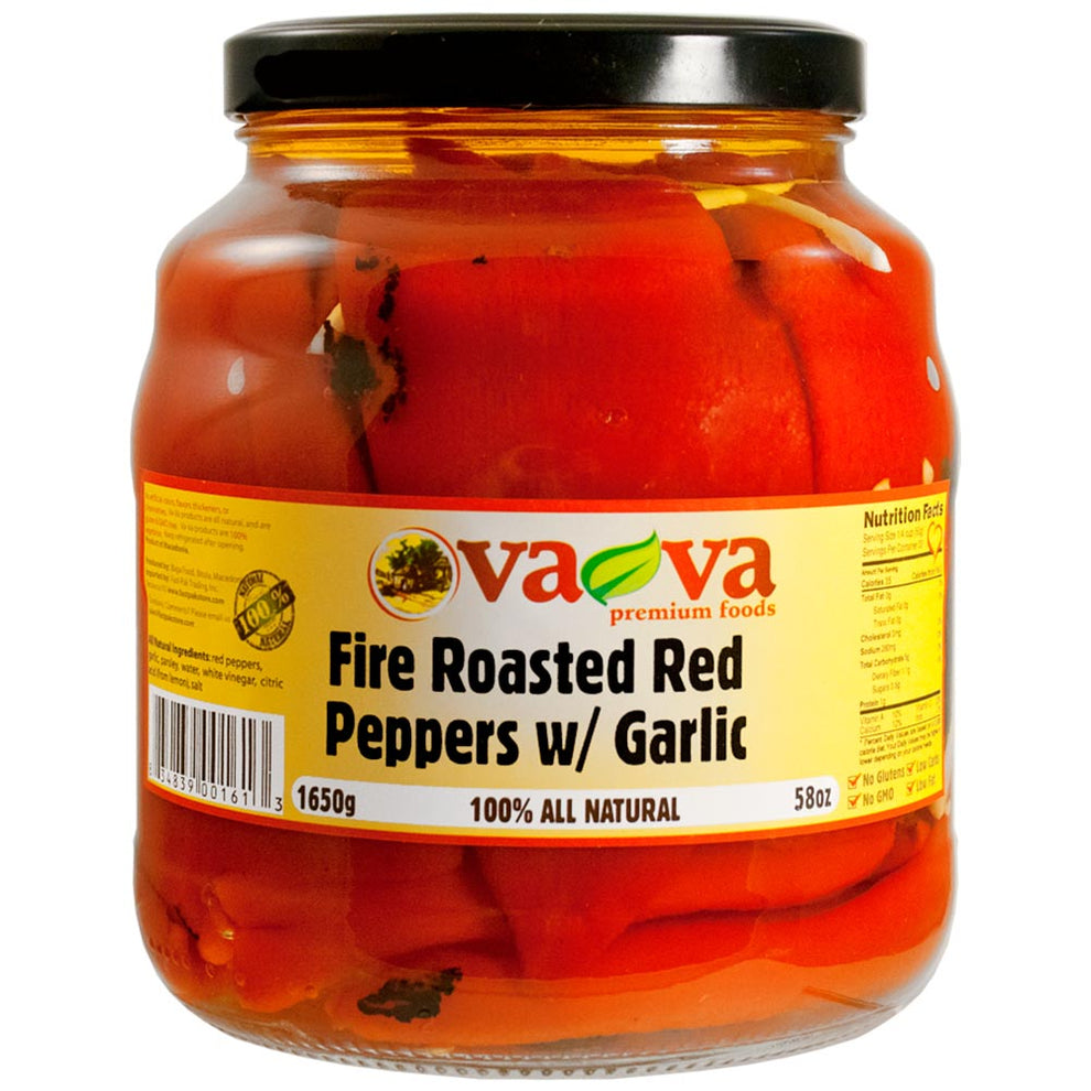Fire Roasted Red Peppers (Va-Va) 1650g ( 58oz) – Balkan Appetite