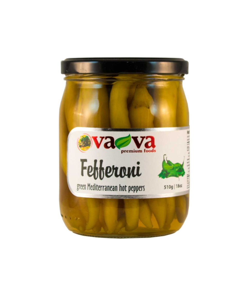 Hot Green Fefferoni Peppers (Va-Va) 510g(18oz) – Balkan Appetite