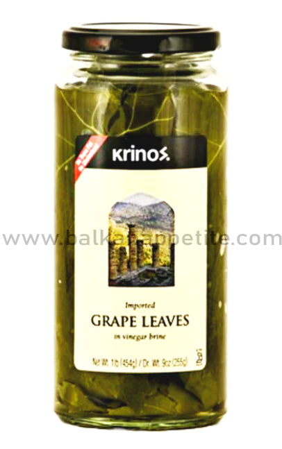 Krinos Grape Leaves jar 454g (16.01oz) – Balkan Appetite