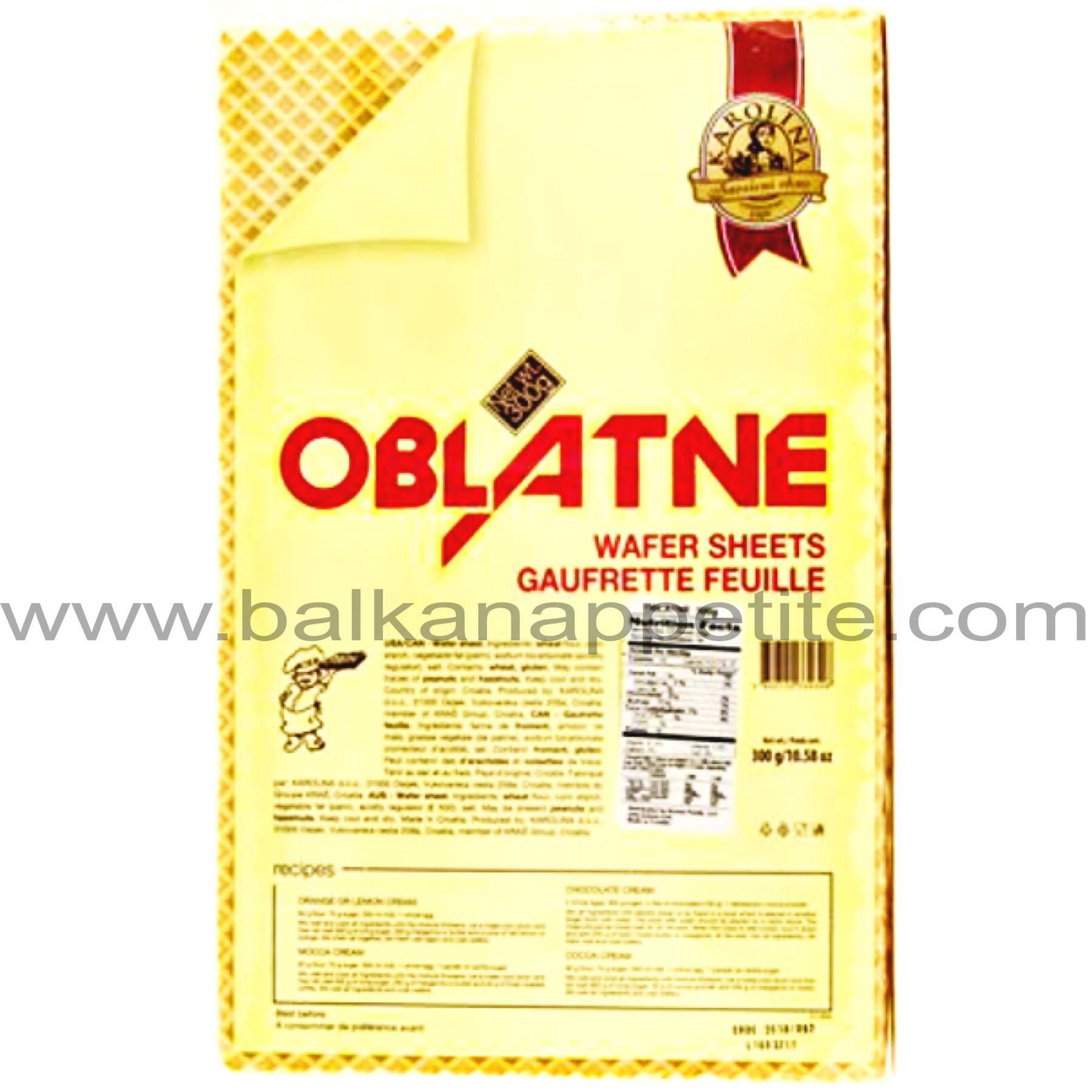 Kras Karolina Oblatne Wafer Sheets 300g pack – Balkan Appetite