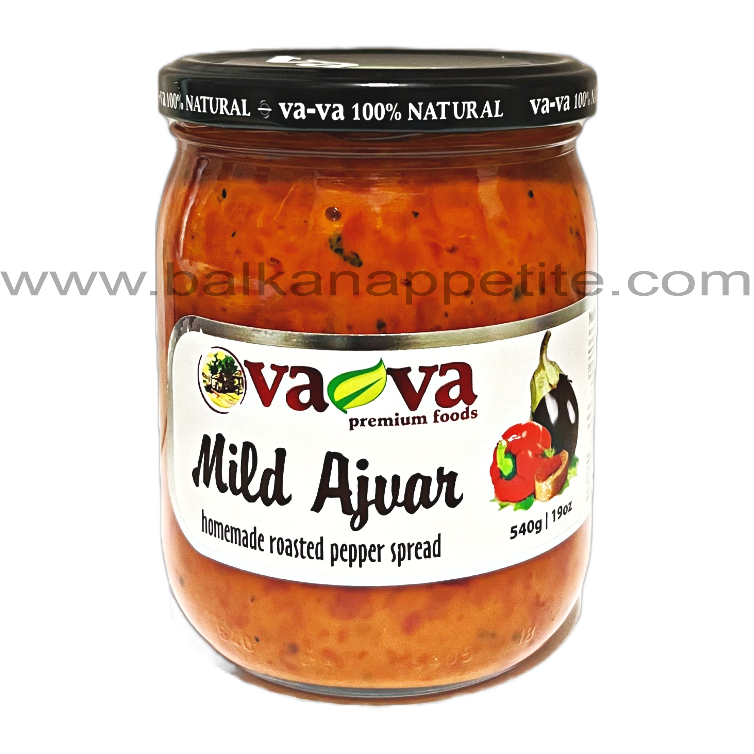 Mild ajvar (Va-Va) 520g(18.3oz) – Balkan Appetite