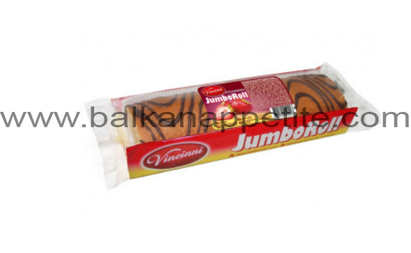 Vincinni Jumbo Swiss Roll Strawberry 300GR – Balkan Appetite